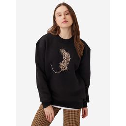 Happiness İstanbul Sweatshirt Damen Gr&ouml;&szlig;e L hellbraun / schwarz