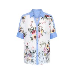 MIAMODA Bluse Damen Gr&ouml;&szlig;e 9XL blau / offwhite