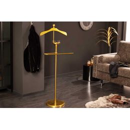 Riess Ambiente Eleganter Herrendiener VALET 128cm gold Aluminium Kleiderhaken Garderobenst&auml;nder Riess-Ambiente Glamour Retro