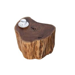 Riess Ambiente Massivholz Couchtisch GOA 50cm Akazie Baumstamm Hocker Beistelltisch handmade Riess-Ambiente Sofatisch Wohnzimmertisch organisch Natur Rustikal