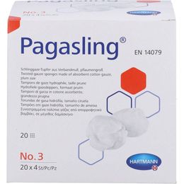 1001 Artikel Medical Pagasling Mulltupfer Gr.3 pflaumengro&szlig; steril 20X4 St