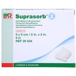 Lohmann & Rauscher Suprasorb X HydroBalance Wundverb.5x5 cm 5 St