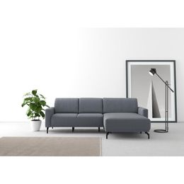 Sit & More sit&more Ecksofa &raquo;Bailando L-Form&laquo; wahlweise mit Kopfteilverstellung und Vorziehsitz, motorisch blau