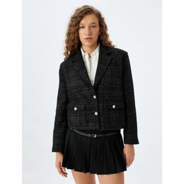 KOTON Blazer Damen Gr&ouml;&szlig;e 36 schwarz