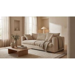 Home Affaire 2,5-Sitzer &raquo;Coray&laquo; extra weich und kuschelig, F&uuml;llung mit Federn und Daunen beige 100% Polyester