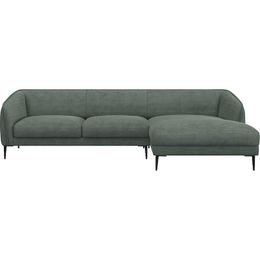 FLEXLUX Ecksofa &raquo;Belle Designsofa, L-Form, B/T 288/149 cm&laquo; Skandinavisches Design, In hochwertiger Verarbeitung gr&uuml;n 85% Polyester/15%Polyamide