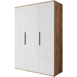 OTTO home Kleiderschrank &raquo;LAGOS W&auml;scheschrank, Garderobe, schwarze Griffe, Made in Europe&laquo; Moderner Dreht&uuml;renschrank, FSC-zertifiziert, 