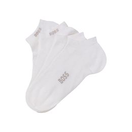 BOSS Damen BOSS Socken &raquo;2P AS Logo Bamboo&laquo; Packung, 2 Paar tlg. mit doppelten Logoschriftzug wei&szlig; 43-46