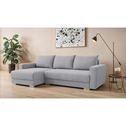 Home Affaire Ecksofa &raquo;MAGHERA universell Schlafsofa mit Bettkasten, Ma&szlig;e B/T/H: 255/142/84cm&laquo; L-Form mit Recamiere rechts oder links montierbar, hoher