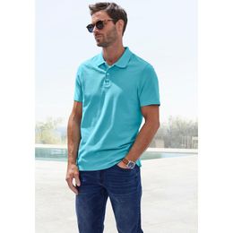 John Devin Herren Poloshirt mit dezenter, hochwertiger Logostickerei blau S (44/46)