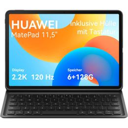 Huawei Tablet &raquo;MatePad 11,5", 6 GB + WiFi inklusive H&uuml;lle mit Tastatur&laquo; (29,2 cm / 11,5 &prime;&prime;) HarmonyOS 128 GB ) grau Gro&szlig;er Speicher: Mit 6 GB RAM und 128 GB 