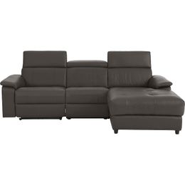 Home Affaire Ecksofa &raquo;Binado, L-Form,&laquo; mit manueller oder elektrischer Relaxfunktion mit USB-Anschluss braun Webstoff (95% Polyester/5% Nylon)