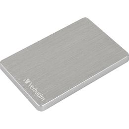 Verbatim externe HDD-Festplatte &raquo;Store 'n' Go ALU Slim&laquo; 2,5 1 TB Anschluss USB 3.2 Gen-1 silber Aluminium Nero Backup-Software (kompatibel nur mit Windows)