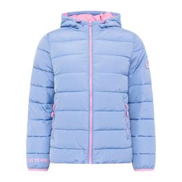 Zwillingsherz Damen Steppjacke &raquo;"Moin Moin"&laquo; mit Kapuze Kapuze, w&auml;rmend, Kontrastn&auml;hte blau M