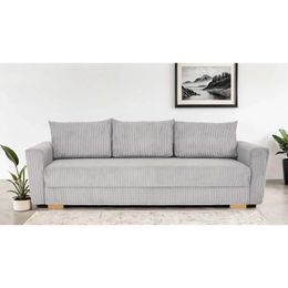 Home Affaire 3-Sitzer &raquo;MAGHERA 230 cm - OTTO. Verl&auml;ssliche Qualit&auml;t.&laquo; Schlafsofa, Bettkasten, pflegeleicht grau 100% Polyester