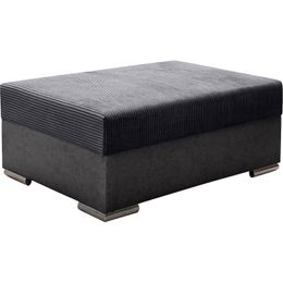 Collection AB Hocker &raquo;John&laquo; Frei im Raum stellbar, wahlweise mit Federkern grau 100%Polyester