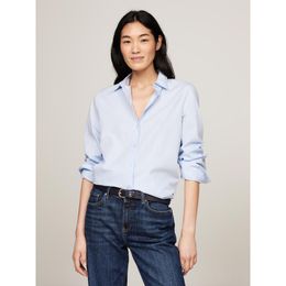 Tommy Hilfiger Damen Hemdbluse &raquo;ESS POPLIN REGULAR SHIRT&laquo; mit Popeline, gesticktem Logo blau 32