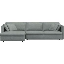 FLEXLUX Ecksofa &raquo;Lovane&laquo; Weich & anschmiegsam, gro&szlig;e Sitztiefe auf Kaltschaum, Dekokissen inkl. blau 62% Polyester/14% Cotton/7% Linen