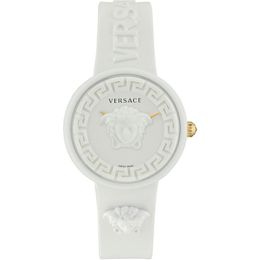 Versace Damen Quarzuhr &raquo;MEDUSA POP&laquo; Armbanduhr, Damenuhr, Saphirglas, Swiss Made, analog wei&szlig;