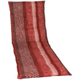 GO-DE Liegenauflage 60 cm x 6 cm x 190 cm rot Bezug: 65% Polyester, 35% Baumwolle