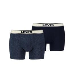 Levi's Levi's Herren Boxershorts &raquo;LEVIS MEN VNTG HTR BOXER BRIEF ORG CO 2P&laquo; 2er Pack, mit breitem Logobund blau S