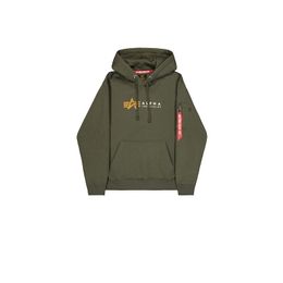 Alpha Industries Herren Hoodie &raquo;Alpha Label Hoodie&laquo; gr&uuml;n S
