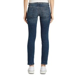 Tom Tailor Damen Tom Tailor Slim-fit-Jeans &raquo;Alexa Slim&laquo; mit Knopfleiste und dekorativ gesteppter Passe blau 28, L&auml;nge 30
