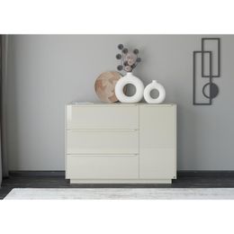 set one by Musterring Sideboard &raquo;Reno&laquo; 1 Stk. tlg. Mit Sockel in diversen Farben, 102 cm H&ouml;he & Farbauswahl Glas, Holzwerkstoff