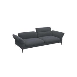 FLEXLUX 3-Sitzer &raquo;Salino, Funktionssofa, Relaxsofa&laquo; Sofa mit Arm- und Kopfteil-Verstellungen, Kaltschaum & Stahl-Wellen grau 100% Polyester