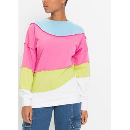 bonprix Damen bonprix Sweatshirt, Oversize-Passform, Langarm, aus Baumwolle und Polyester 44/46 (L)