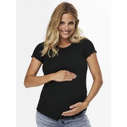 Only Maternity Damen Only Maternity Umstandsshirt &raquo;OLMEMMA S/S TOP JRS NOOS&laquo; schwarz XL