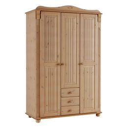 OTTO home Kleiderschrank &raquo;Adele&laquo; 4 Breiten: 92/130/169/207 H/T ca. 191/54 cm, aus massiver Kiefer,Spiegel beim 4-und 5-trg.Schrank, Innenausstattung 