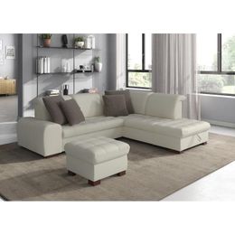 Sit & More sit&more Ecksofa &raquo;Luxor L-Form&laquo; wahlweise mit Bettfunktion, Stauraum und Kopfteilverstellung beige Luxus-Microfaser ALTARA NUBUCK (100% Polyester);