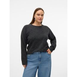 Vero Moda Curve Damen Rundhalspullover &raquo;VMCDOFFY LS O-NECK BLOUSE GA NOOS CUR&laquo; schwarz S