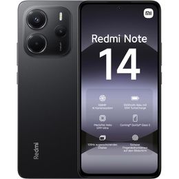 Xiaomi Smartphone &raquo;Redmi Note 14&laquo; Schwarz schwarz Integrierter Fingerabdrucksensor im Display