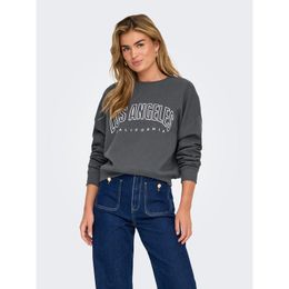 Only Damen Only Sweatshirt &raquo;ONLSWEAT L/S CREW OVERSIZE STATE SWT&laquo; grau XL