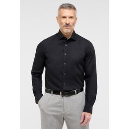 Eterna Herren Langarmhemd &raquo;SLIM FIT&laquo; NON IRON (b&uuml;gelfrei) schwarz 38, Normalgr&ouml;&szlig;en