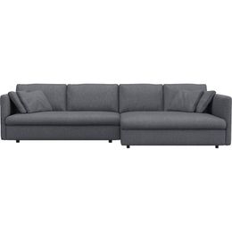FLEXLUX Ecksofa &raquo;Lovane&laquo; Weich & anschmiegsam, gro&szlig;e Sitztiefe auf Kaltschaum, Dekokissen inkl. blau 62% Polyester/14% Cotton/7% Linen