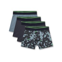Sanetta Boxershorts Jungen Gr&ouml;&szlig;e 176 rauchblau / hellgr&uuml;n / schwarz