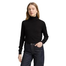 Tom Tailor Damen Tom Tailor Rollkragenpullover mit Rippb&uuml;ndchen schwarz XS