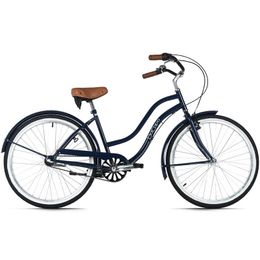 Dacapo Cruiser &raquo;Beachcruiser Damen 26" California Blau 3 G&auml;nge RH 46 cm&laquo; 3 Gang Shimano Nexus Schaltwerk Nabenschaltung Cruiser