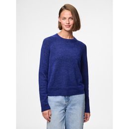Pieces Damen Pieces Strickpullover &raquo;PCJULIANA LS O-NECK KNIT NOOS BC&laquo; blau XS