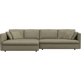 FLEXLUX Ecksofa &raquo;Lovane&laquo; Weich & anschmiegsam, gro&szlig;e Sitztiefe auf Kaltschaum, Dekokissen inkl. gr&uuml;n 62% Polyester/14% Cotton/7% Linen