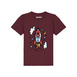 Watabout.kids T-Shirt 'Rakete' Jungen Gr&ouml;&szlig;e 116 hellblau / rot / merlot / wei&szlig;