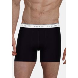 Bugatti Herren Bugatti Boxershorts &raquo;Pisa&laquo; 3er Pack, breiter Bund, mit Logo, atmungsaktiv, Baumwollmix, eng, basic schwarz 7 (XL)