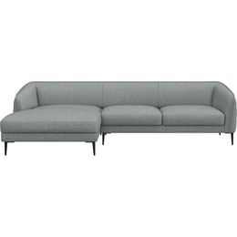 FLEXLUX Ecksofa &raquo;Belle Designsofa, L-Form, B/T 288/149 cm&laquo; Skandinavisches Design, In hochwertiger Verarbeitung blau 62% Polyester/17%Cotton/14%