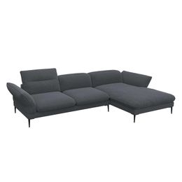 FLEXLUX Ecksofa &raquo;Salino, Funktionssofa mit Recamiere, Relaxsofa, Ecksofa&laquo; Sofa mit Arm- und Kopfteil-Verstellungen, Kaltschaum & Stahl-Wellen grau 100