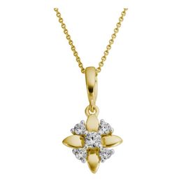 Firetti Damen Kettenanh&auml;nger &raquo;Schmuck Geschenk Gold 333 Halsschmuck Anh&auml;nger Blume&laquo; mit Brillanten