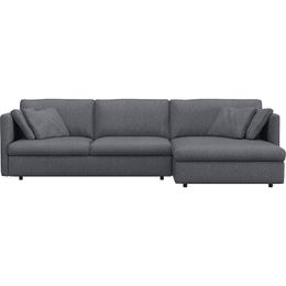 FLEXLUX Ecksofa &raquo;Lovane&laquo; Weich & anschmiegsam, gro&szlig;e Sitztiefe auf Kaltschaum, Dekokissen inkl. blau 62% Polyester/14% Cotton/7% Linen