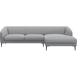 FLEXLUX Ecksofa &raquo;Belle Designsofa, L-Form, B/T 288/149 cm&laquo; Skandinavisches Design, In hochwertiger Verarbeitung grau 100% Polyester